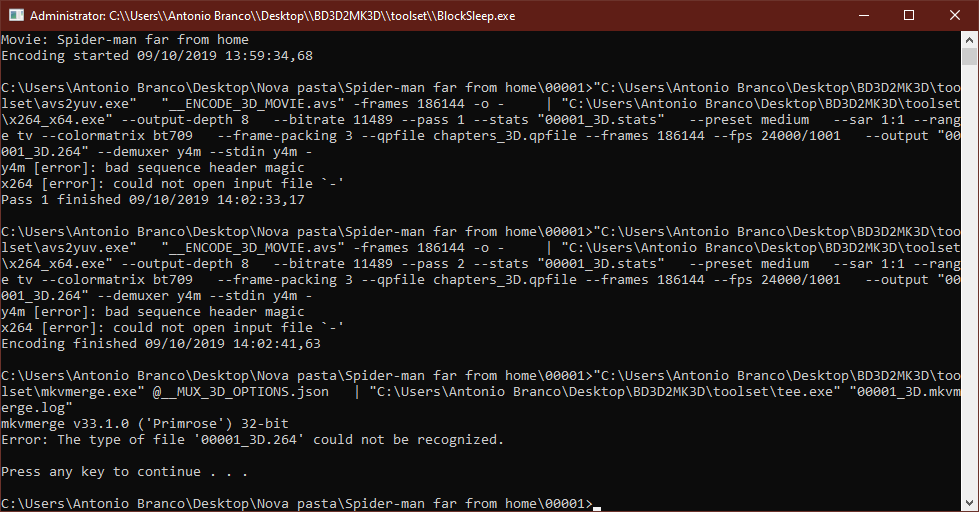 BD3D2MK3D > avs2yuv.exe stop working - VideoHelp Forum
